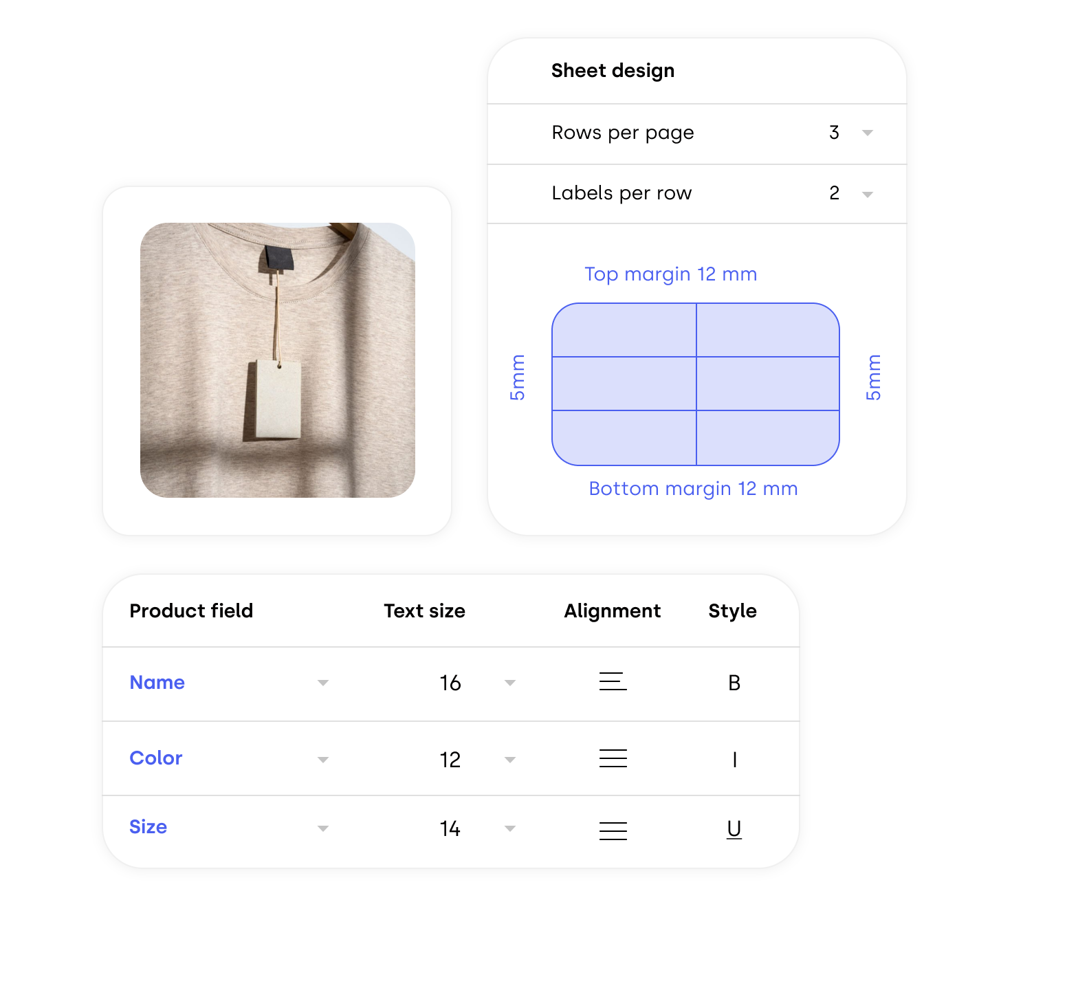 Creation of labels | Stockagile