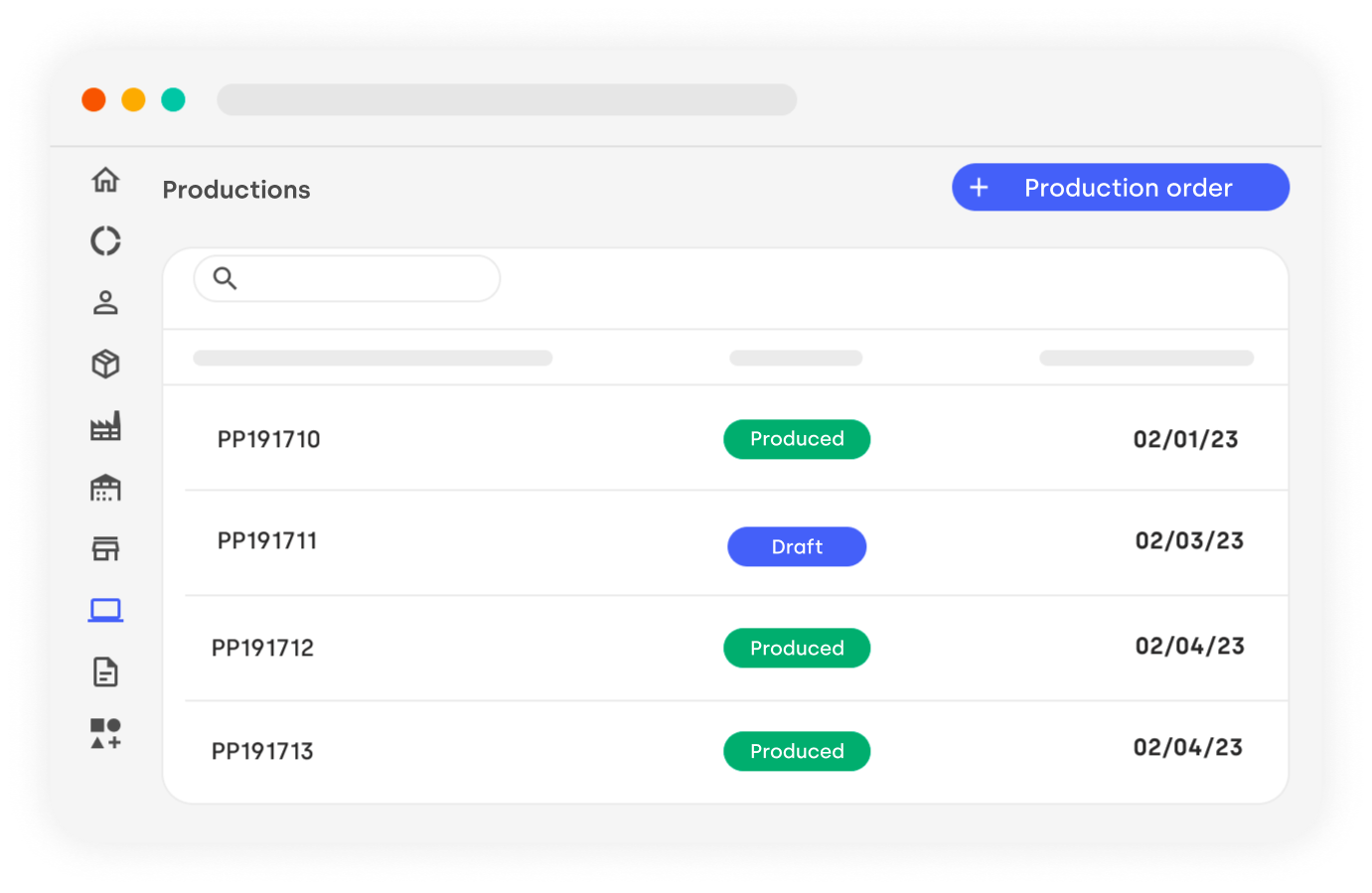 Manufacturing Software simple and connected to your Stock and Sales.